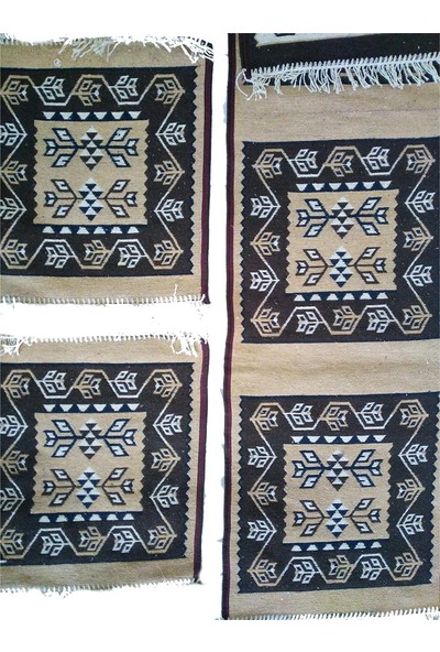 Başaran Antik Kilimden İki Taraflı Serme Oto Koltuk Kılıfı Takımı 3 Parça