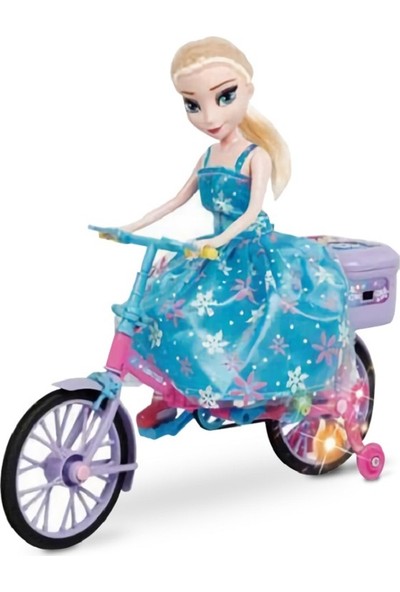 Hyd Frozen Karlar Ülkesi Elsa Bebek Müzikli Işıklı Bisikletli Pilli Elsa Oyuncak Bebek Hyd Frozen Karlar Ülkesi Elsa Bebek Müzikli Işıklı Bisikletli Pilli Elsa Oyuncak Bebek
