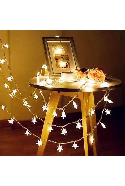 Orjinal Dükkan Dekoratif Led Işıklı Yıldız Dizeleri 20 li 3 Metre Orjinal Dükkan Dekoratif Led Işıklı Yıldız Dizeleri 20 li 3 Metre