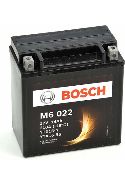 Bosch 14 Amper AGM Motosiklet Aküsü M6022 Bosch 14 Amper AGM Motosiklet Aküsü M6022