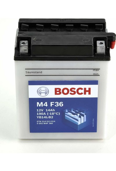 Bosch 14 Amper Motosiklet Aküsü M4F36 Bosch 14 Amper Motosiklet Aküsü M4F36