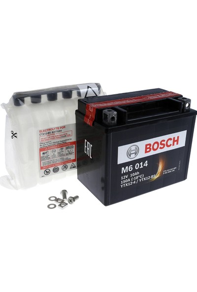 Bosch 10 Amper AGM Motosiklet Aküsü M6014