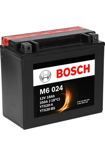 Bosch 18 Amper AGM Motosiklet Aküsü M6024