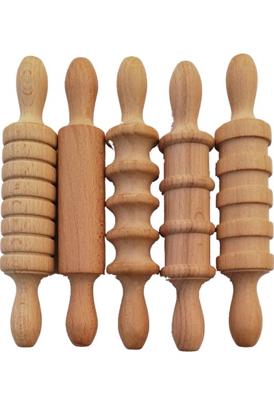 Kültür Ahşap Merdane Seti 5'li Kültür Ahşap Merdane Seti 5'li