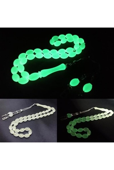 VİP POLMAR10 İsme Özel Kedi Gözü Fosforlu Tesbih Kedigözü Toz Kehribar Tesbih