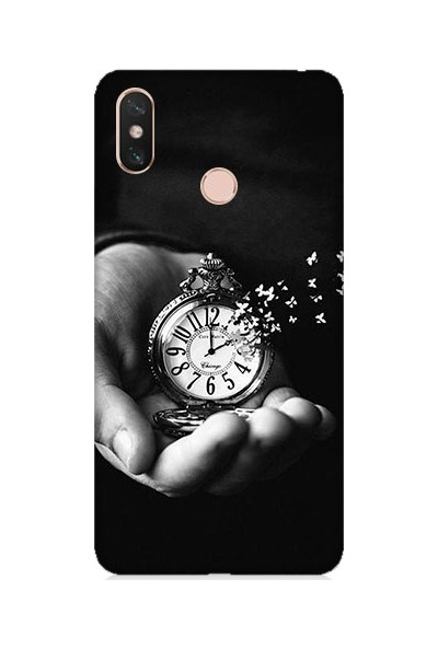 Teknomeg Xiaomi Mi Max 3 Zaman Ve Kelebek Desenli Tasarım Silikon Kılıf