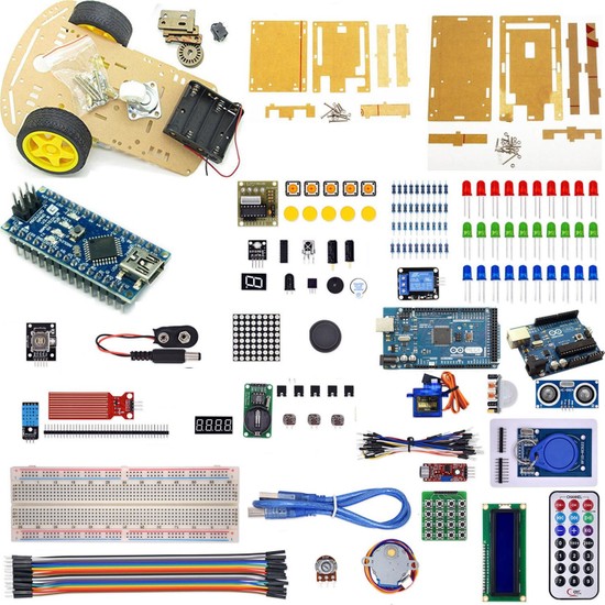 Arduino Nano Mega Uno 183 Parça 6 İn 1 Robotik Kodlama 2 Wd Fiyatı