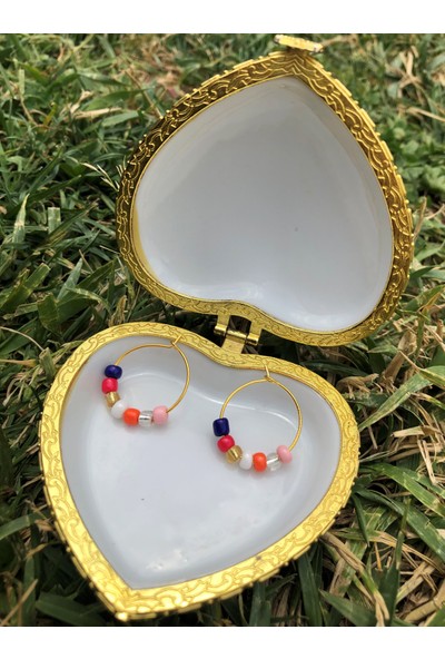 Lil'adore Karışık Renkli Boncuklu Gold Küpe Lil'adore Karışık Renkli Boncuklu Gold Küpe