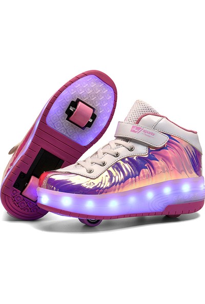 Jimmy Fois 4 Tekerlekli USB Şarjlı LED Işıklı Paten Ayakkabı (Yurt Dışından) Jimmy Fois 4 Tekerlekli USB Şarjlı LED Işıklı Paten Ayakkabı (Yurt Dışından)