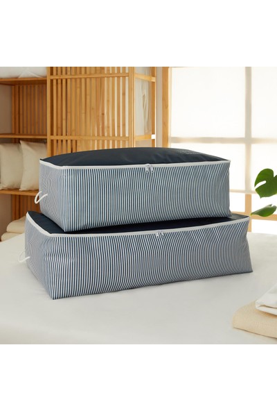 Ocean Home 2'li Lacivert Çizgili Stuff&Things Baza Altı Hurç Set Ocean Home 2'li Lacivert Çizgili Stuff&Things Baza Altı Hurç Set