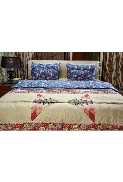 Zehhar Pamuk Nevresim Takımı Çift Kişilik Mavi