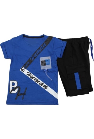 My Kids Erkek Çocuk Yazı Desenli Tişört Şort Takımı