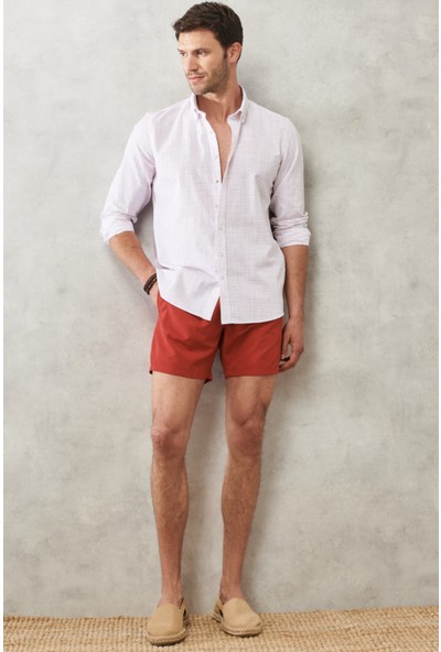 AC&Co / Altınyıldız Classics Standart Fit Casual Mayo Deniz Şortu