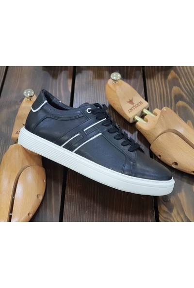 Daha Yok Mu Sneaker Erkek Spor Ayakkabı Hakiki Deri Siyah Renk 43-Siyah Daha Yok Mu Sneaker Erkek Spor Ayakkabı Hakiki Deri Siyah Renk 43-Siyah