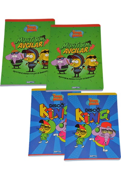 Temel Kral Şakir 4 Parça A4 Defter Seti Temel Kral Şakir 4 Parça A4 Defter Seti