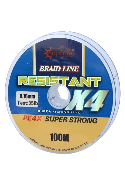 Captain Resistant Pe 4 Kat Ip Misina 100 mt Yeşil 0,16 mm Captain Resistant Pe 4 Kat Ip Misina 100 mt Yeşil 0,16 mm