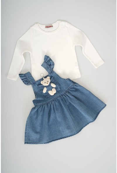 Miniko Kids Kız Çocuk Cebi Oyuncak Ayılı Badili Kot Elbise Miniko Kids Kız Çocuk Cebi Oyuncak Ayılı Badili Kot Elbise