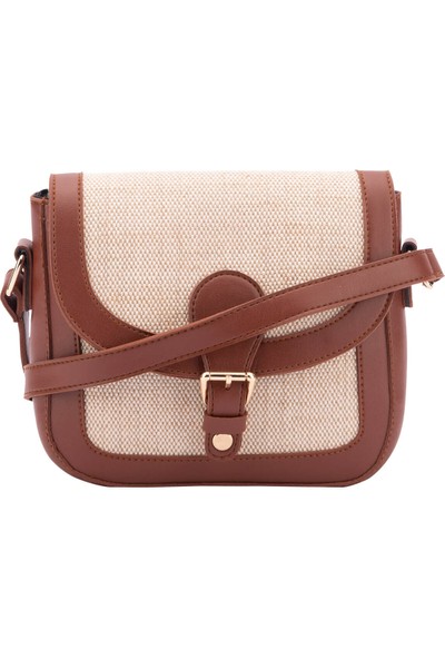 Butigo Keten Cprz 2fx Kum Rengi Kadın Çapraz Çanta