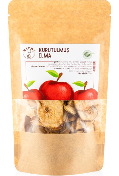 Kirpiini Kurutulmuş Elma 50 gr