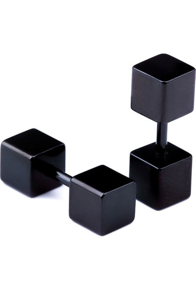 Unisex Siyah Küp Çelik Küpe