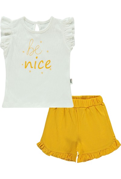 Civil Baby Kız Bebek Şortlu Takım 6-18 Ay Hardal