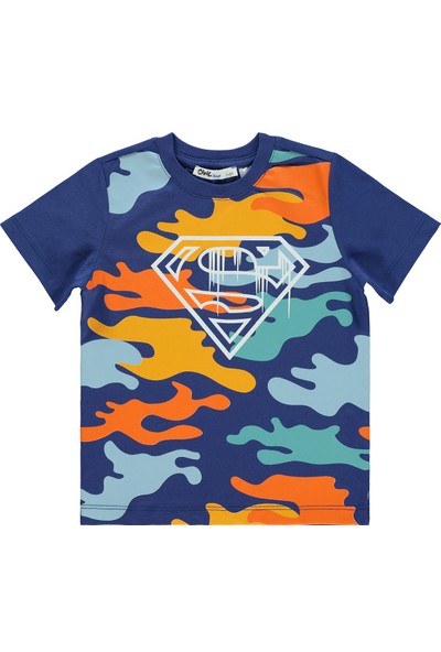Superman Süperman Erkek Çocuk Tişört 2-5 Yaş Lacivert