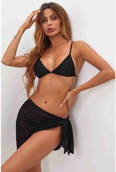 Markafon Tül Pareo Siyah Markafon Tül Pareo Siyah