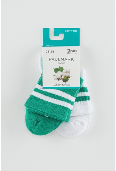 Paulmark Unisex 2`li Tenis Çorabı