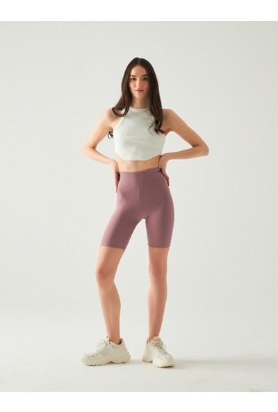 Zomers Toparlayıcı Fitilli Biker Tayt