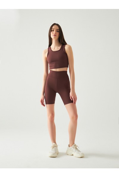 Zomers Toparlayıcı Fitilli Biker Tayt