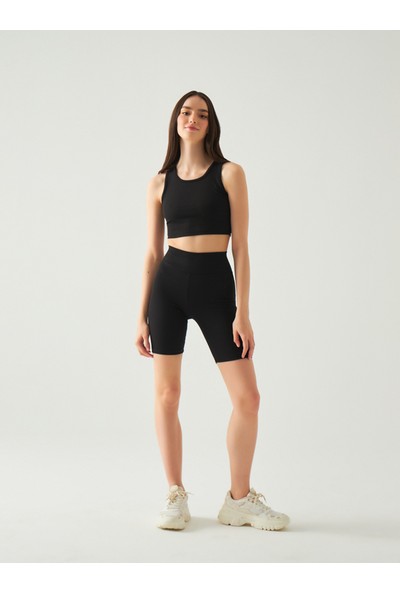 Zomers Toparlayıcı Fitilli Biker Tayt