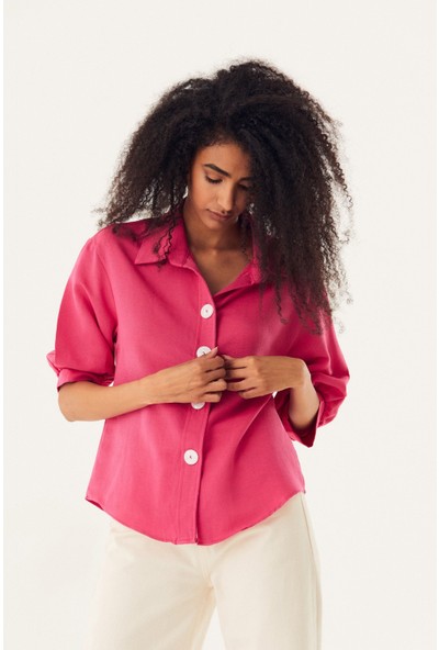 Balon Kol Keten Gömlek