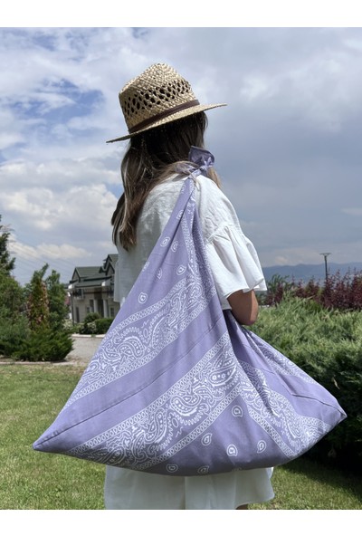 Bandana Desenli Tote Çanta