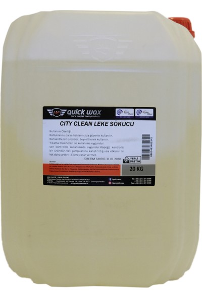 Quick Wax Quickwax Halı ve Koltuk Leke Sökücü 20KG Quick Wax Quickwax Halı ve Koltuk Leke Sökücü 20KG