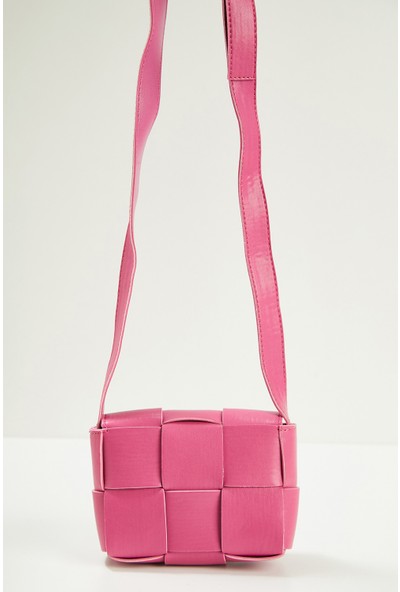 Sellss Örme Derili Mini El ve Omuz Çanta Kadın