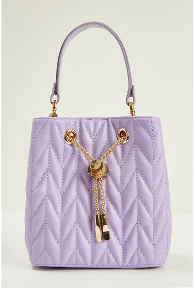 Sellss Büzmeli Nakışlı Zincir Detaylı El ve Omuz Çanta Kadın