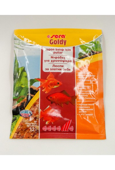 Sera Goldy Japon Balığı Için Zarf Pul Yem 12 gr Sera Goldy Japon Balığı Için Zarf Pul Yem 12 gr