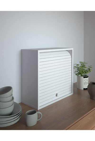 Nesse Shop Stor Kapaklı Dolap Tezgah Üstü Ekmeklik