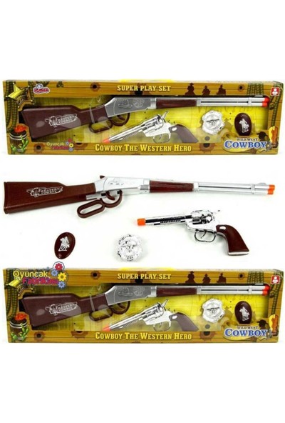 Oyuncak Tüfek Tabanca Kovboy Seti Oyuncak Tüfek Tabanca Kovboy Seti