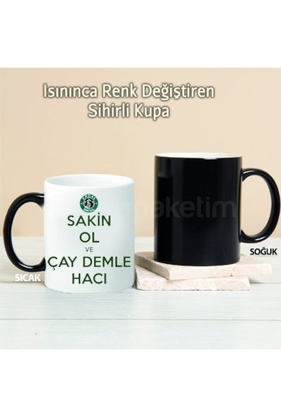 Çay Demle Hacı Kişiye Özel Sihirli Kupa