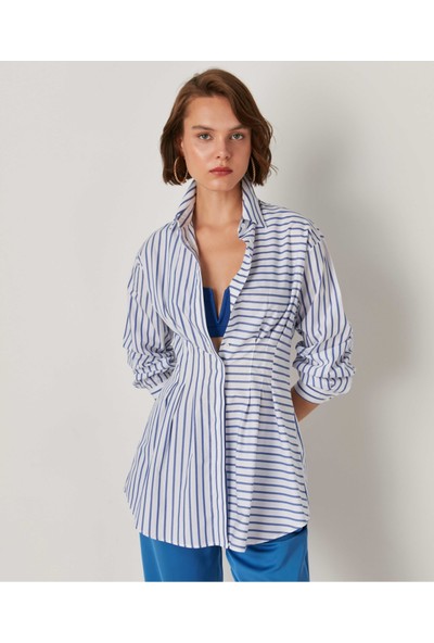 İpekyol Çizgi Desen Gömlek