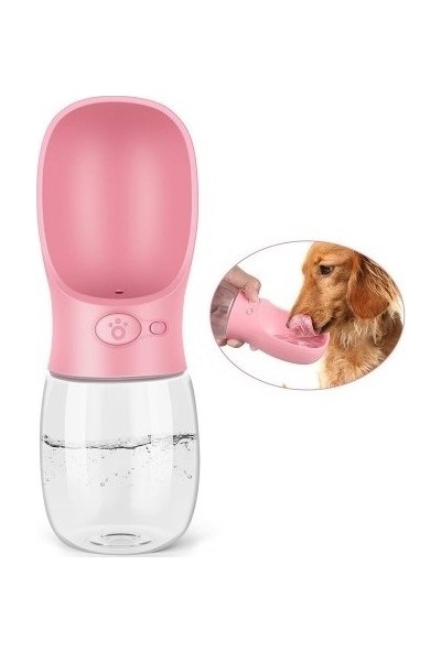 Deco Elit Kedi Köpek Suluğu Taşınabilir Seyahat Su Şişesi Kaseli Emniyetli Sızdırmaz Kutulu 350ML Pembe Deco Elit Kedi Köpek Suluğu Taşınabilir Seyahat Su Şişesi Kaseli Emniyetli Sızdırmaz Kutulu 350ML Pembe