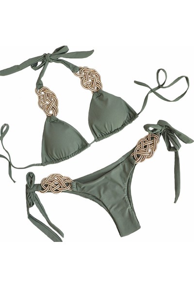 Seacoast Düz Renk Bikini - Yeşil (Yurt Dışından) Seacoast Düz Renk Bikini - Yeşil (Yurt Dışından)