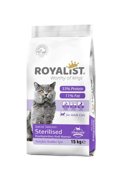 Royalist Kedi Kısır (Sterilized) Somonlu 15 kg Mama Royalist Kedi Kısır (Sterilized) Somonlu 15 kg Mama
