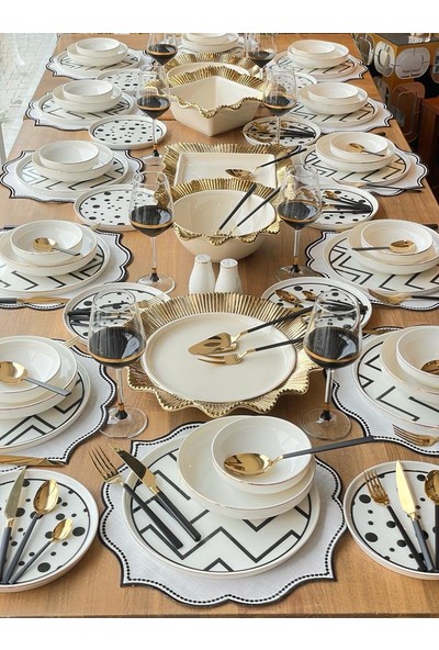 Rossev Yemek Takımı Mistik 168 Parça 12 Kişilik Rossev Yemek Takımı Mistik 168 Parça 12 Kişilik