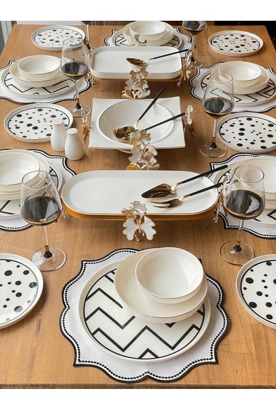 Rossev Yemek Takımı Mistik 49 Parça 6 Kişilik Rossev Yemek Takımı Mistik 49 Parça 6 Kişilik