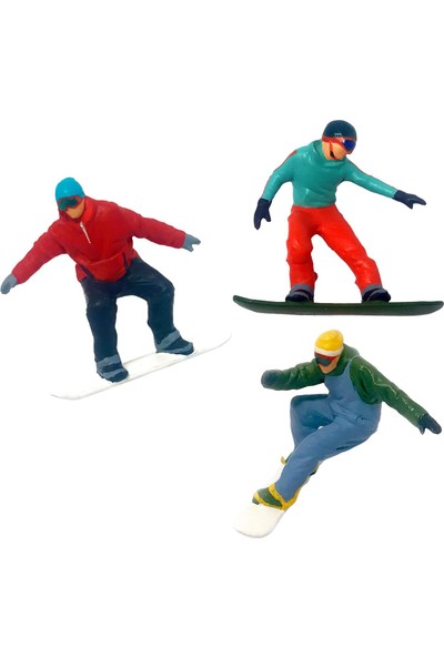 3 Parça 1/64 Mini Kayak Şekli Küçük Insanlar Tablosu D Için 3 Parça 1/64 Mini Kayak Şekli Küçük Insanlar Tablosu D Için