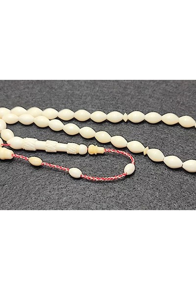 Iskeçe Tesbih Orjinal Deve Kemiği Imame Hitame Özel Işçilikli Sistemli Takımlı