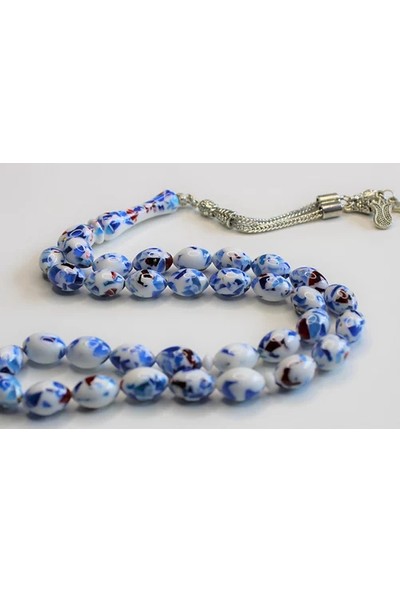 Iskeçe Tesbih Birinci Sınıf Malzemeden Yapılmış Mozaik Toz Kehribar