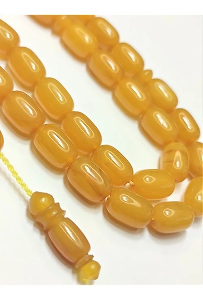 Iskeçe Tesbih Birinci Sınıf Malzemeden Yapılmış Orjinal Sıkma Kehribar